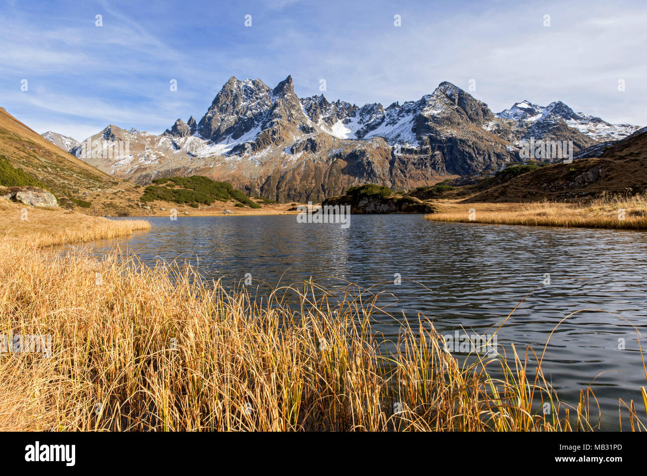 See Langer Siehe at Silbertaler Winterjöchle, in der Rückseite ...
