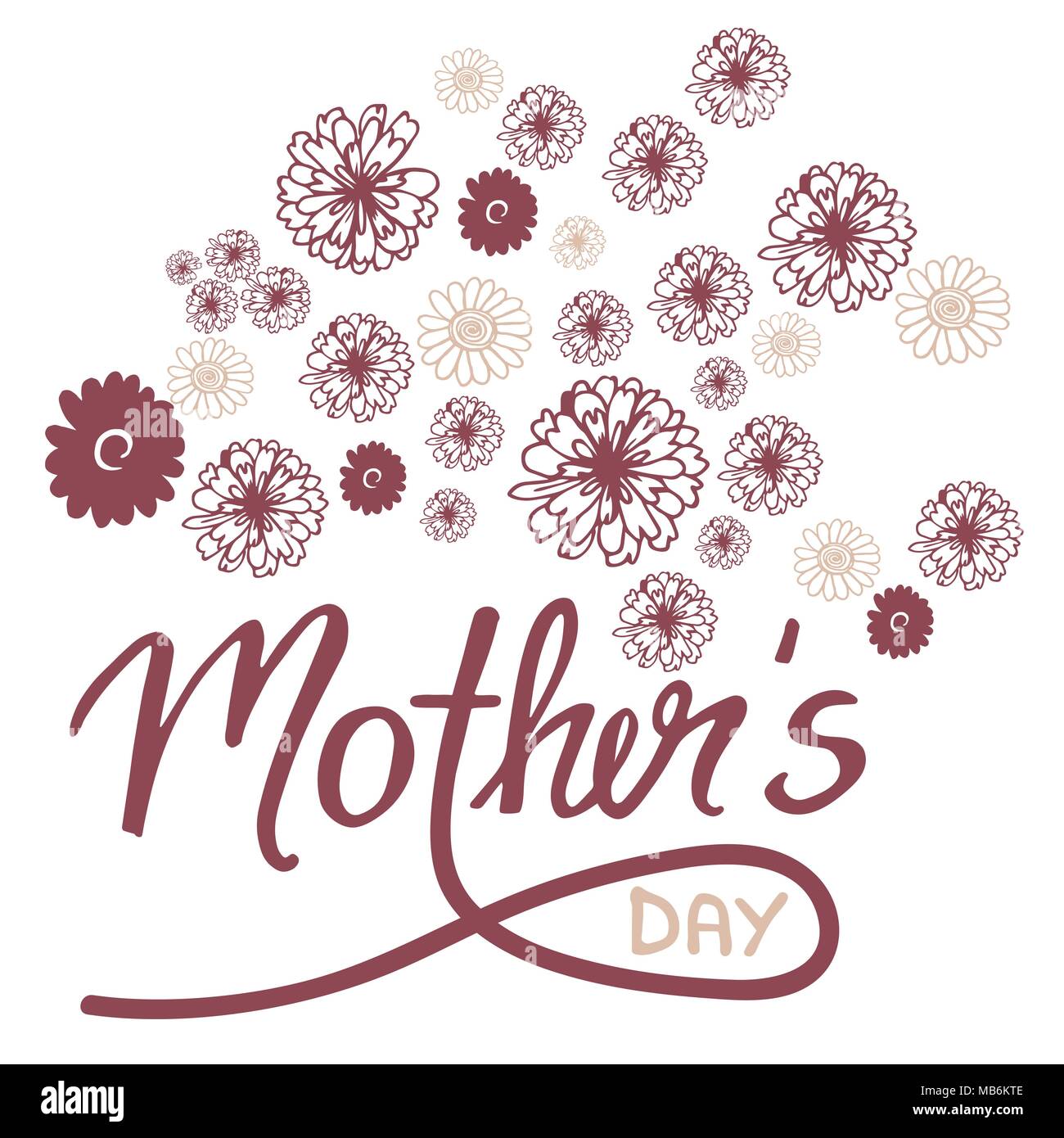 Blumen hand zeichnen vintage Stock-Vektorgrafiken kaufen - Alamy