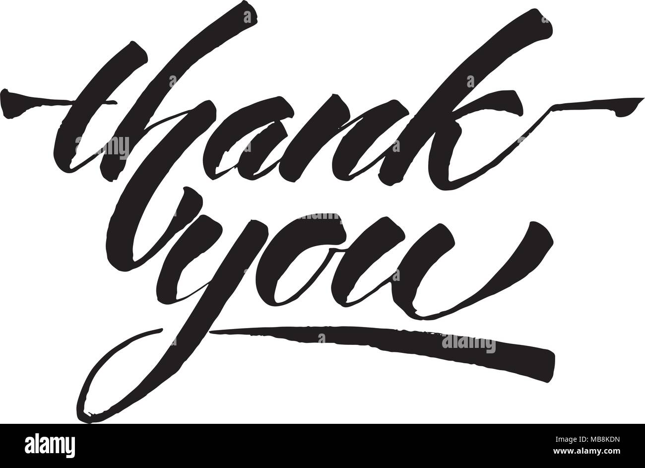 Vielen Dank - Hand Beschriftung Beschriftung urlaub Design, schwarze ...