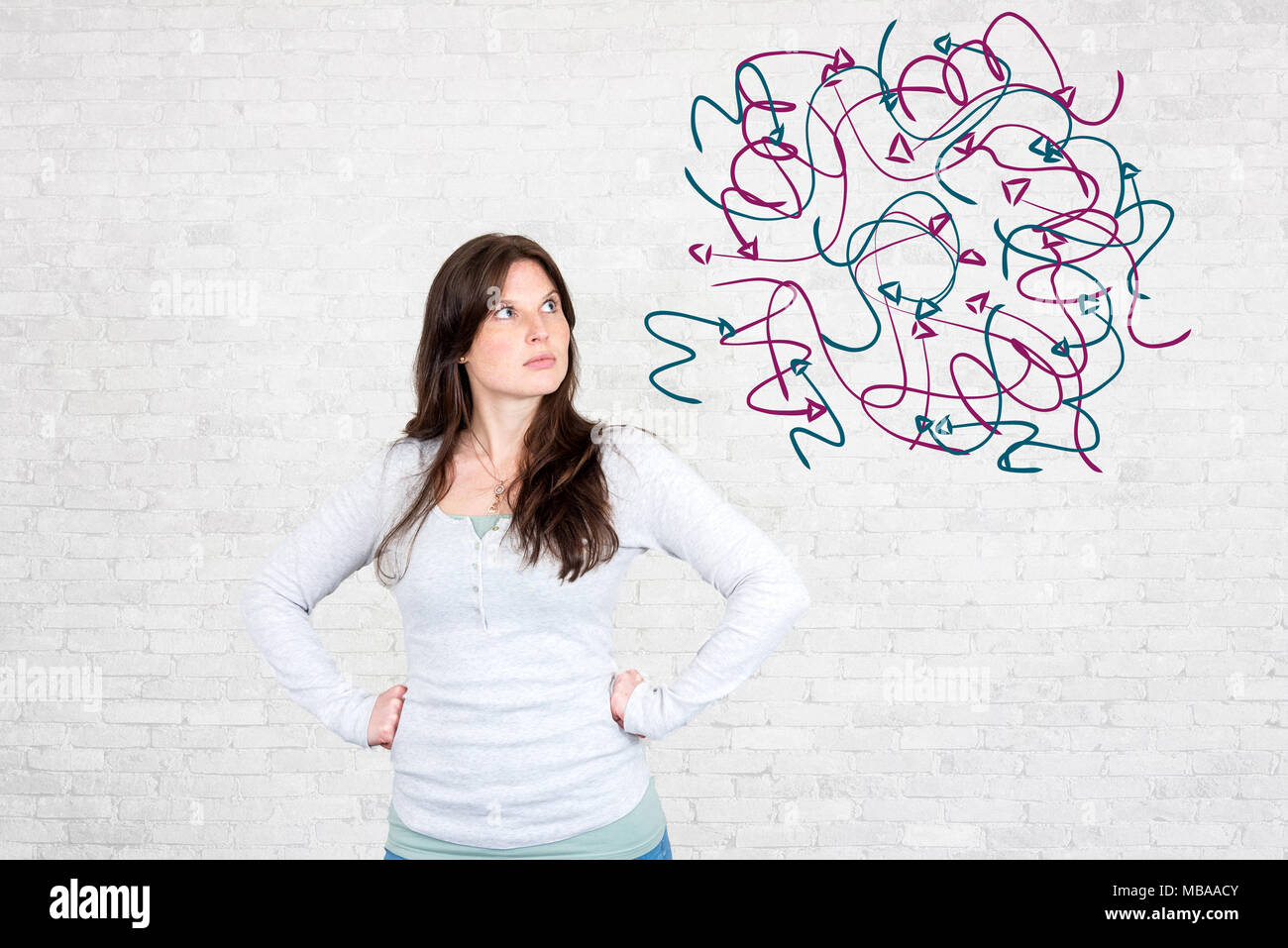 Chaotic woman -Fotos und -Bildmaterial in hoher Auflösung – Alamy