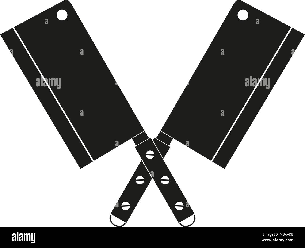 Crossed Knife Icon Vector Illustration Stockfotos und -bilder Kaufen ...