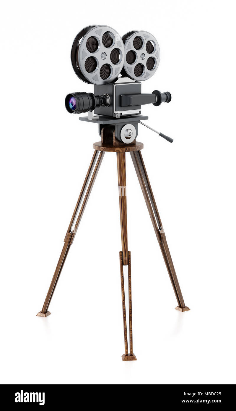 Vintage retro movie camera tripod Stockfotos und -bilder Kaufen - Alamy