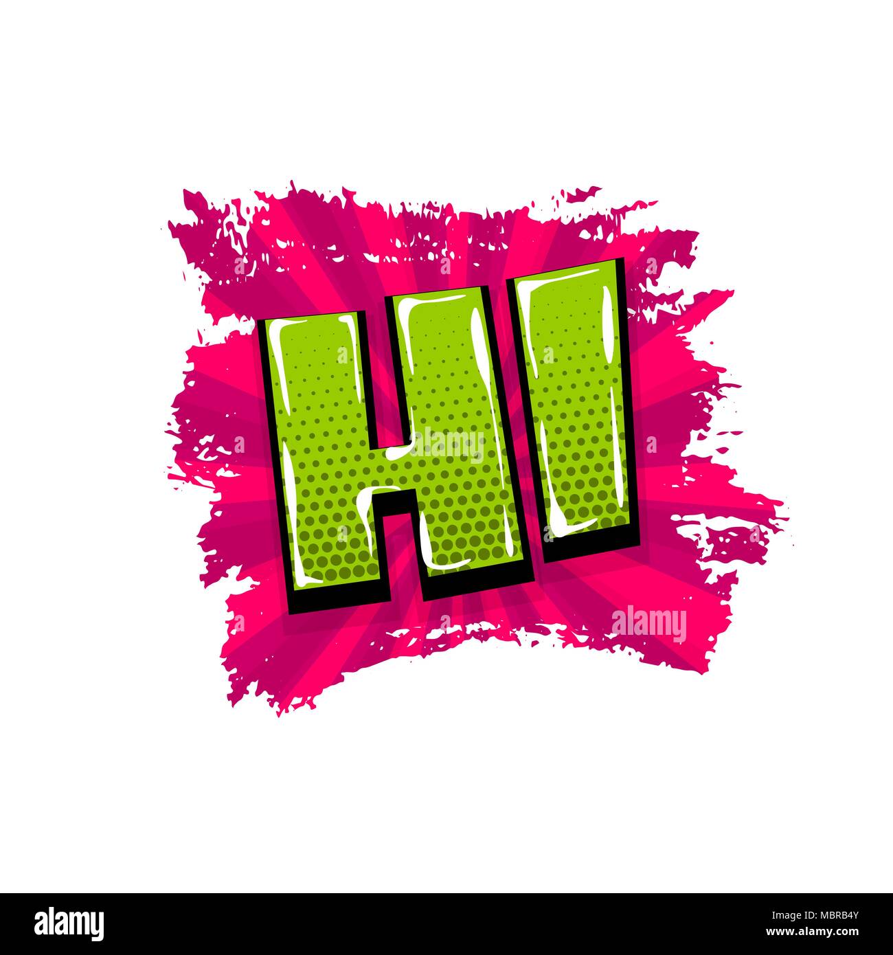 Hi comic text bubble -Fotos und -Bildmaterial in hoher Auflösung – Alamy