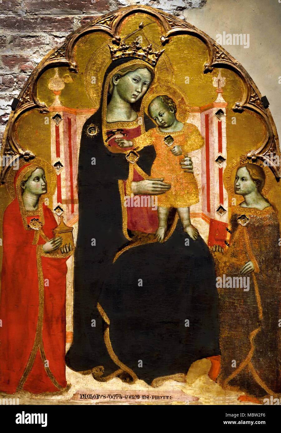 In trono Madonna con Bambino tra Le Sante Maria Maddalena e Margherita - Thronende Madonna mit ...