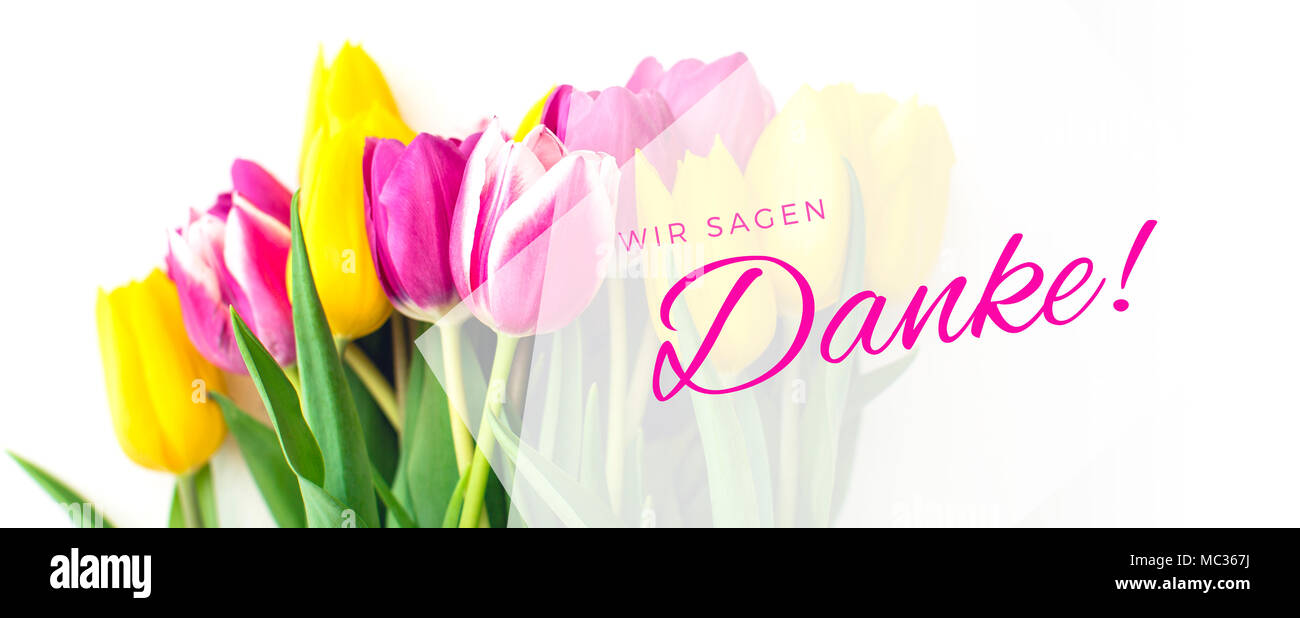 Danke Mit Blumen Stockfotos und -bilder Kaufen - Alamy