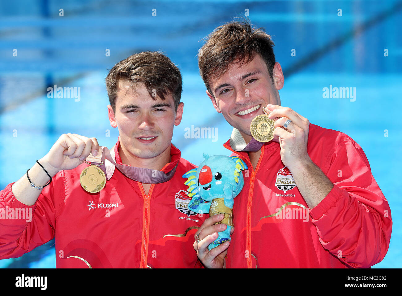 England's Daniel Goodfellow (links) und Tom Daley (rechts) mit ihren ...