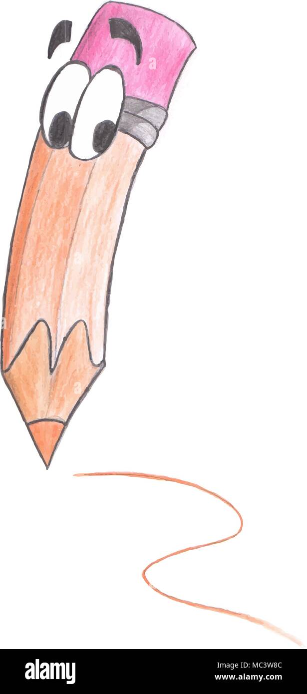 Bleistift cartoon Stock-Vektorgrafiken kaufen - Alamy