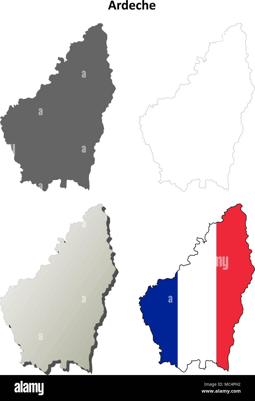 Ardeche map Stock-Vektorgrafiken kaufen - Alamy