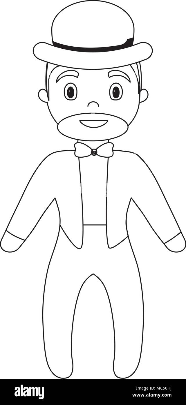 Cartoon Zirkus Ringmaster Symbol auf weißem Hintergrund, Vector ...