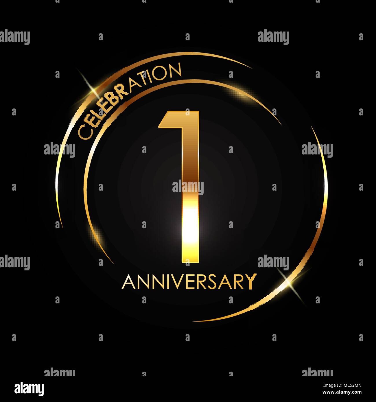 1 geburtstagslogo Stock-Vektorgrafiken kaufen - Alamy
