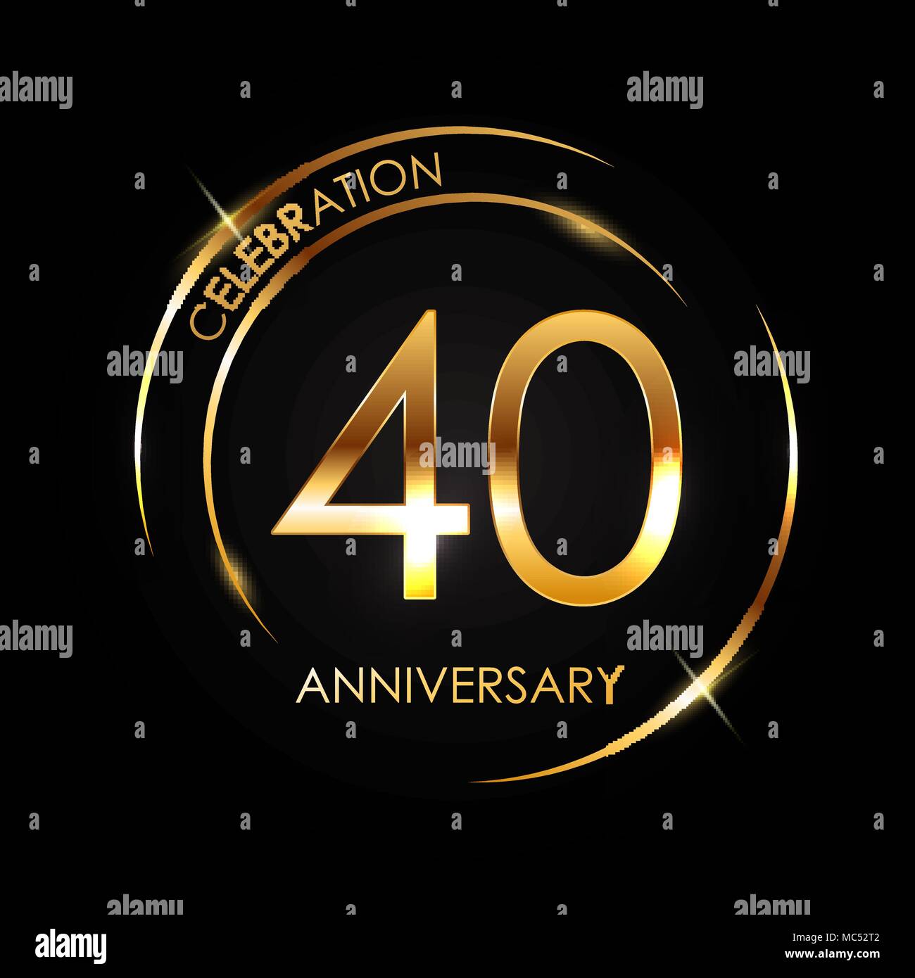 40 jahre geburtstag Stock-Vektorgrafiken kaufen - Alamy