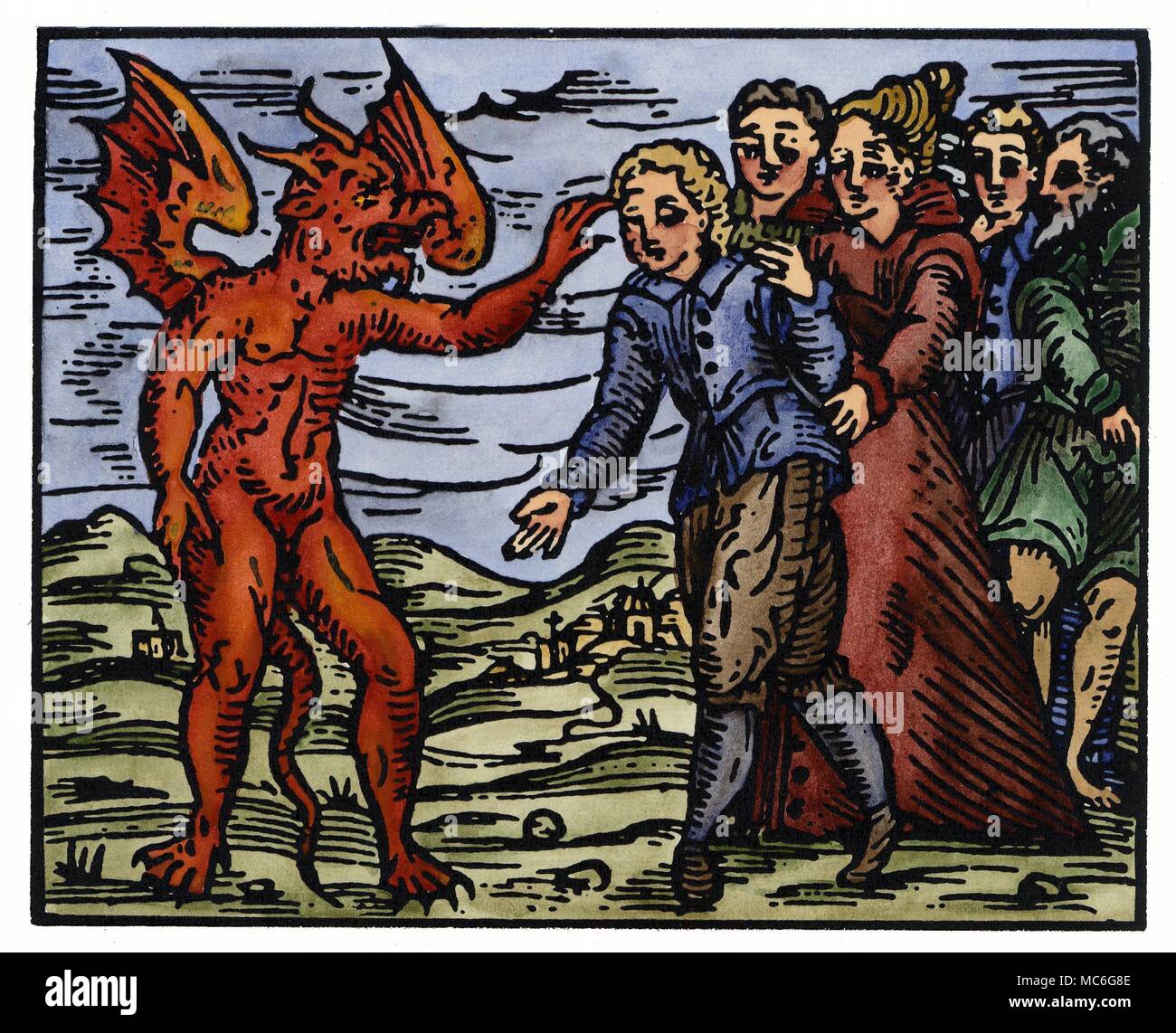 Hexerei - Dämonen der Teufel macht seine persönlichen Markierungen auf ...