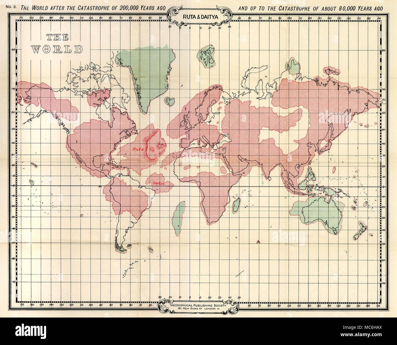 ATLANTIS Karte von Atlantis, nach dem Split hatte sich in den zwei ...