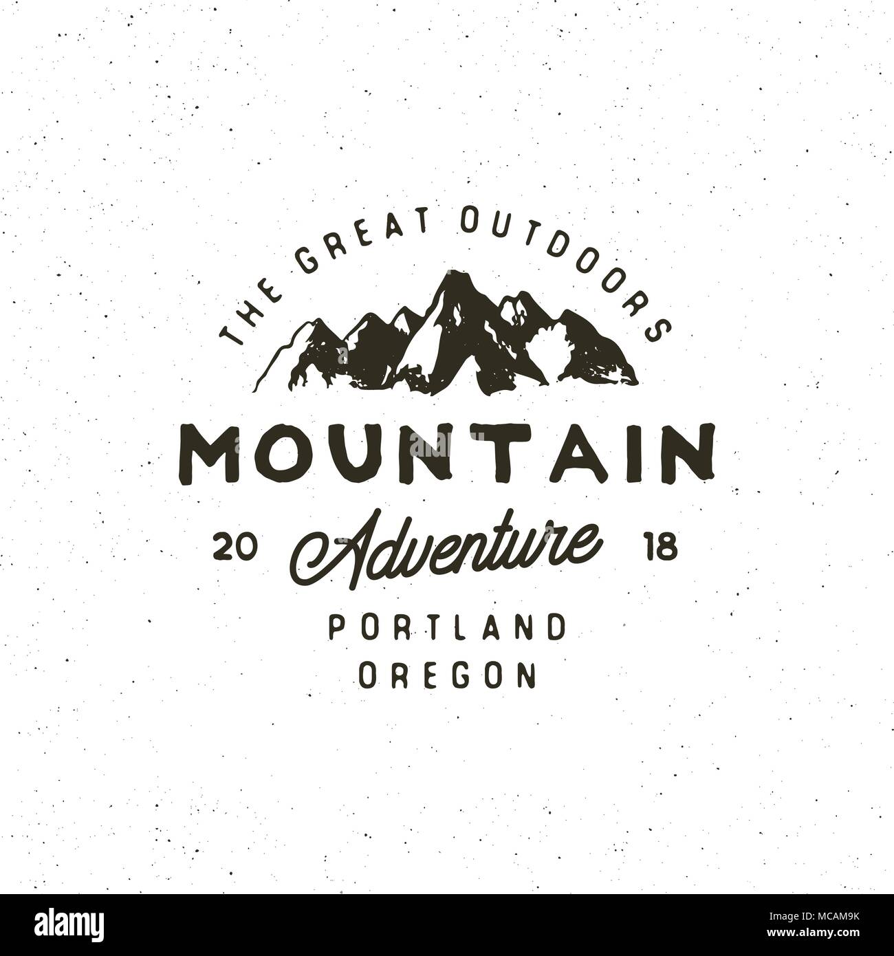 Vintage Wildnis Logo. Hand gezeichnet Retro styled outdoor adventure ...