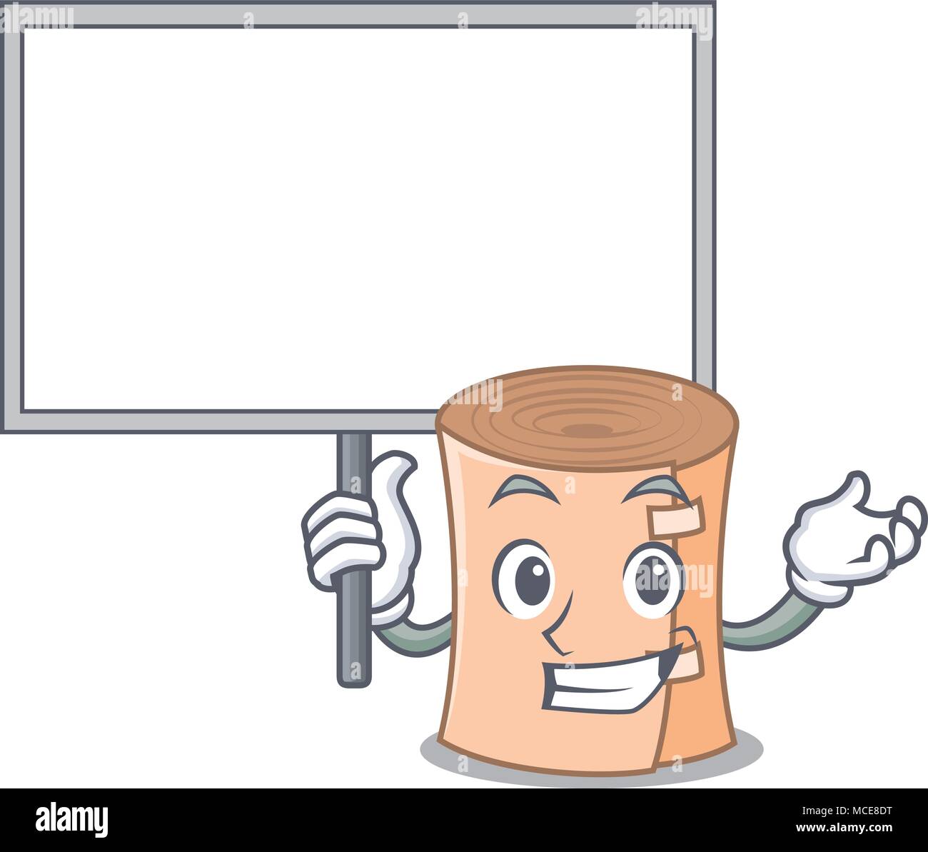 Bringen board Verbandmull Charakter cartoon Vector Illustration Stock ...