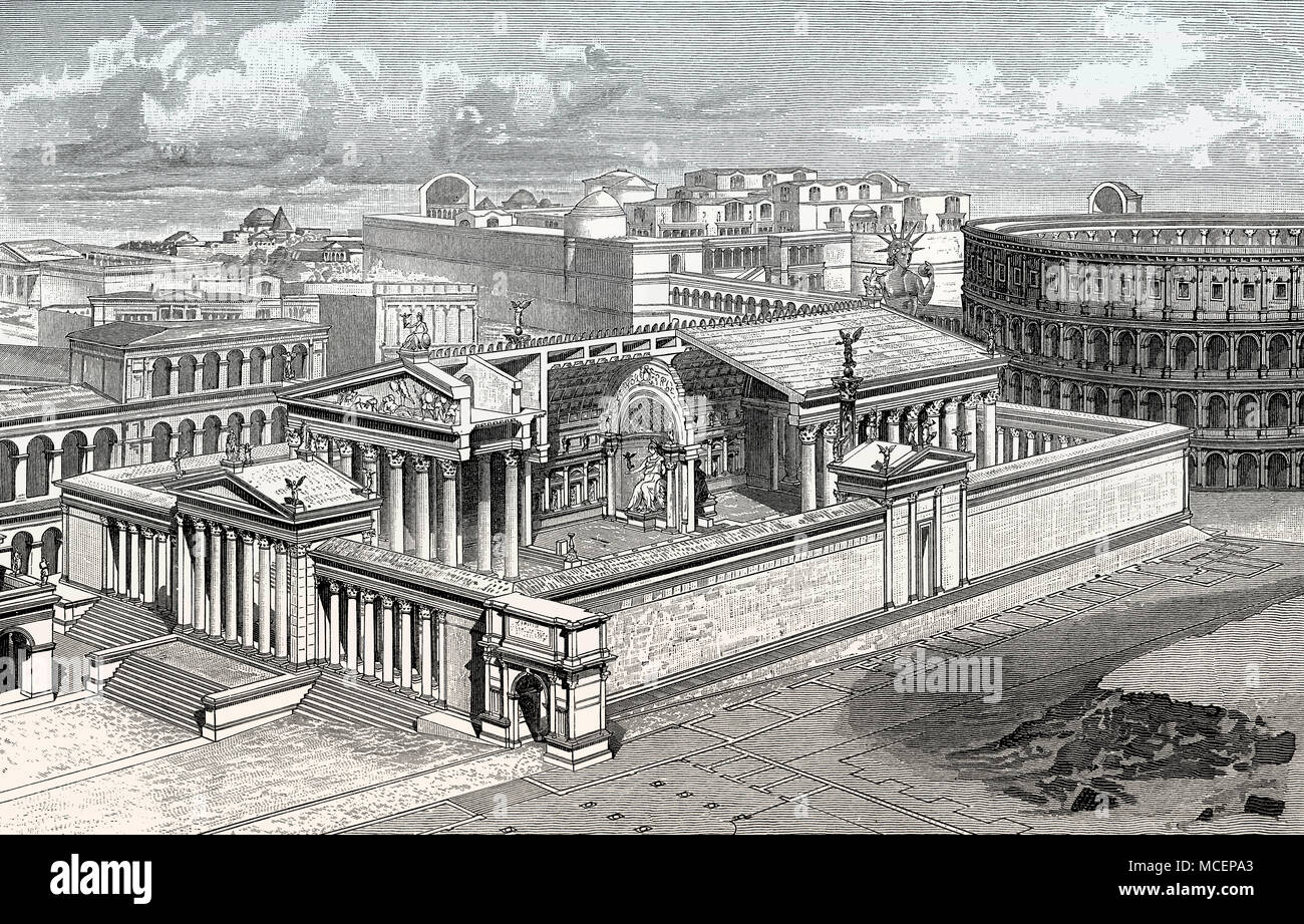 Der Tempel der Venus und der Roma, das Alte Rom, den Wiederaufbau ...
