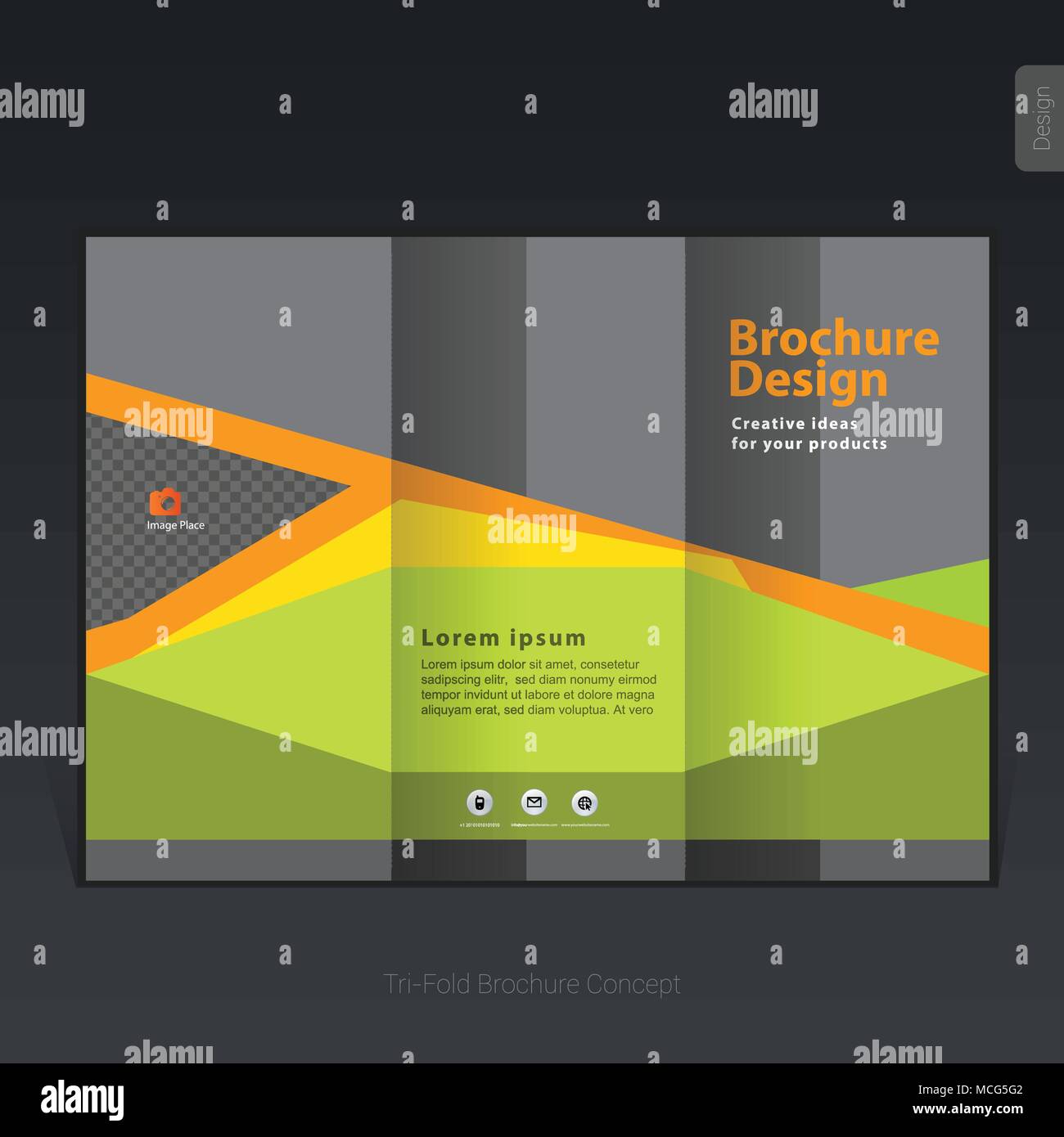 Tri Fold Flyer Brochure Template Design Stockfotos und -bilder Kaufen ...