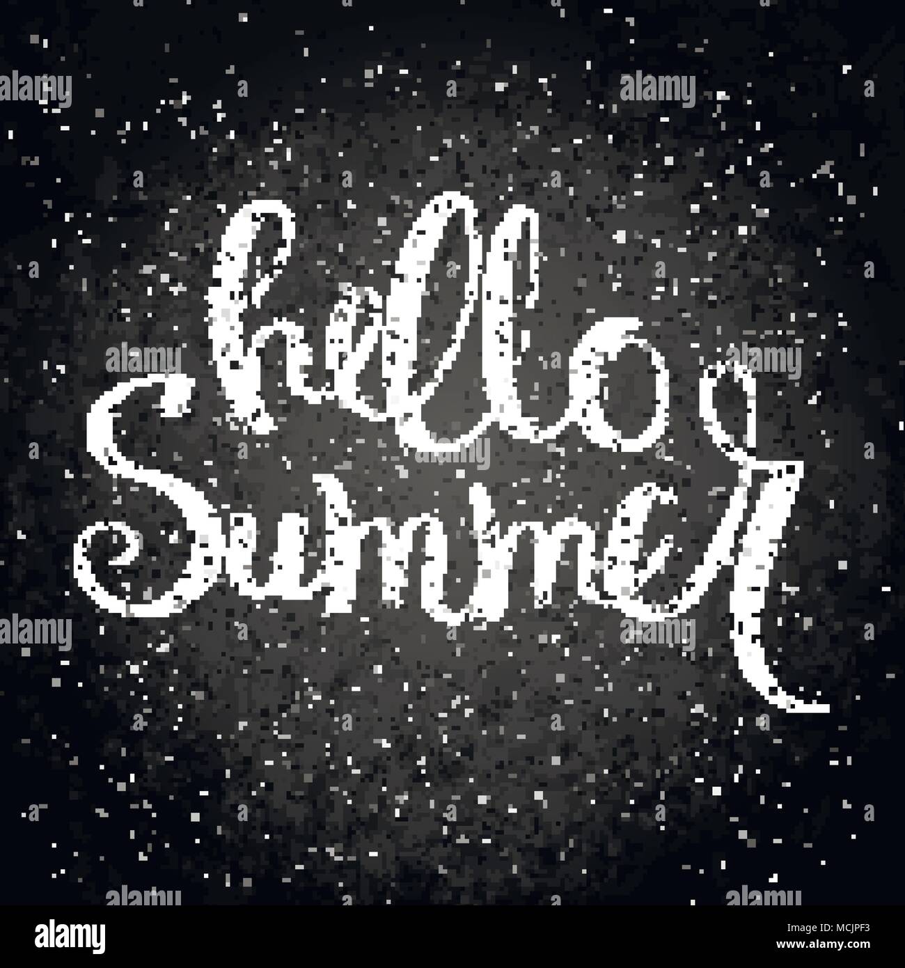 Hallo Sommer. Handschriftliche Kalligraphie zitat Karte oder Poster ...