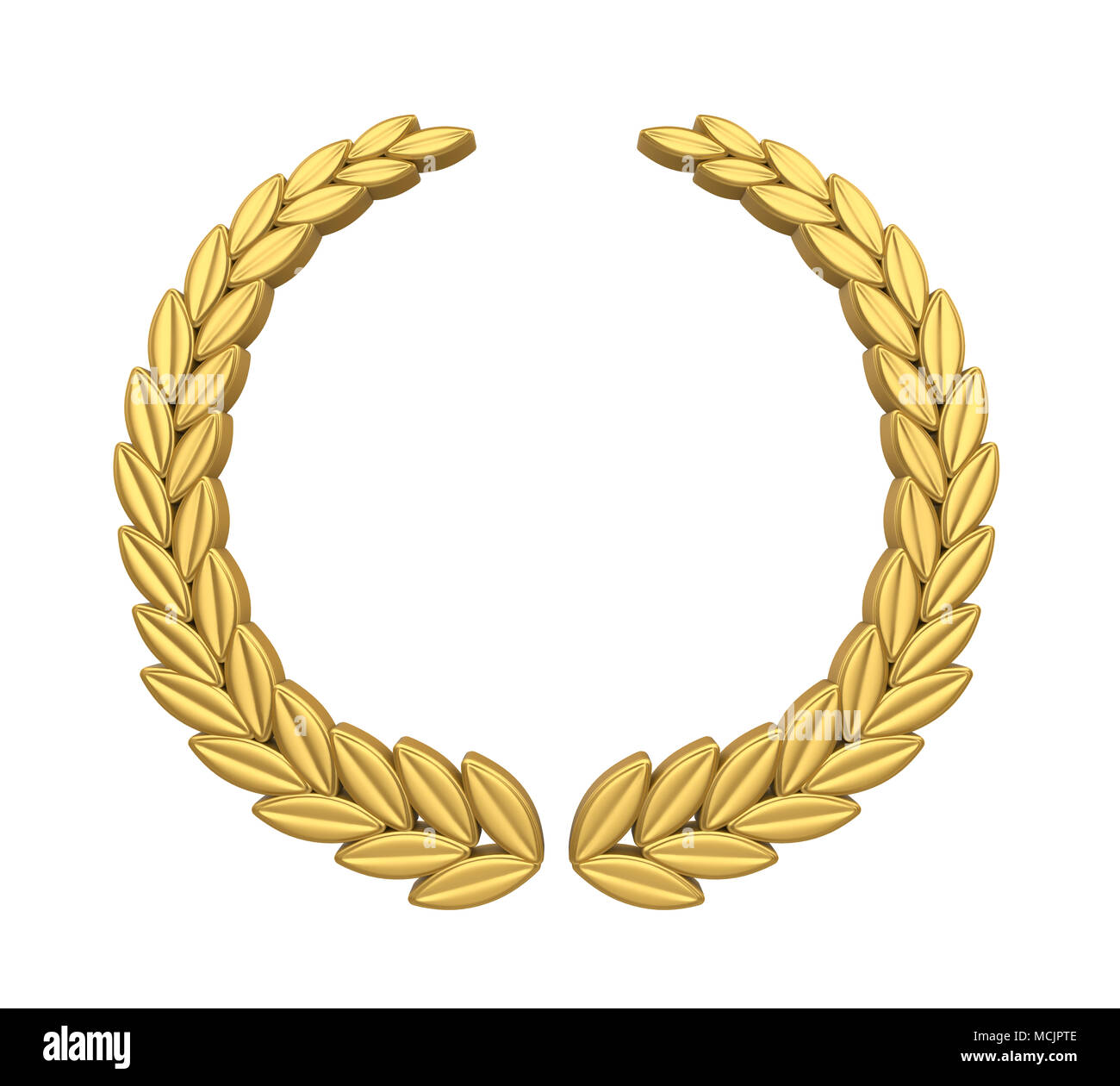 Isolated gold laurel wreath leaves -Fotos und -Bildmaterial in hoher ...