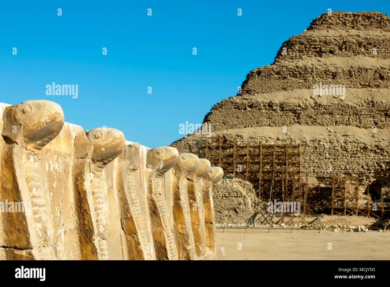 Aegypten, Sakkara und Gizeh, Tempel des S'dgrabes an der Stufenpyramide ...