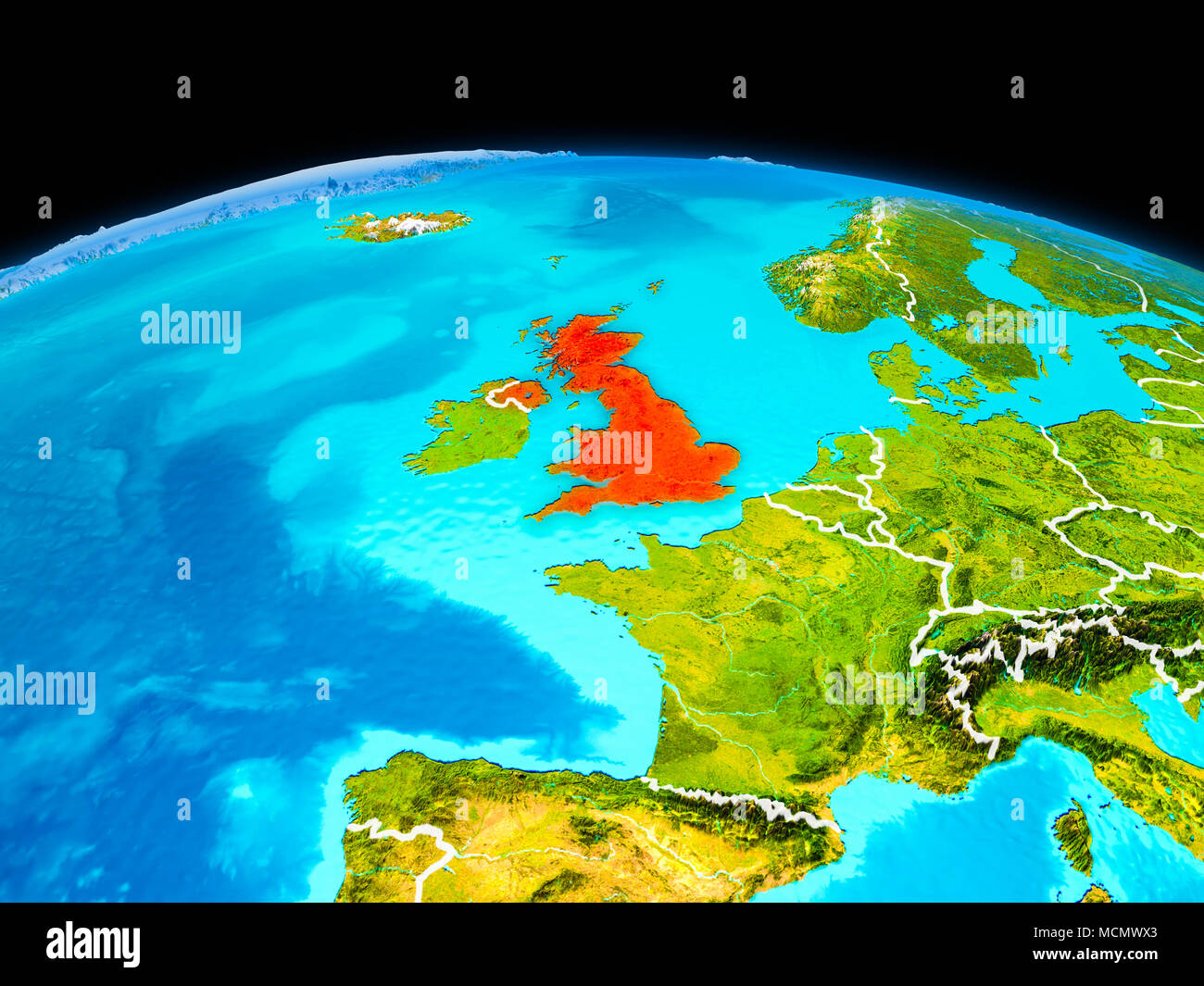Great britain satellite view -Fotos und -Bildmaterial in hoher ...