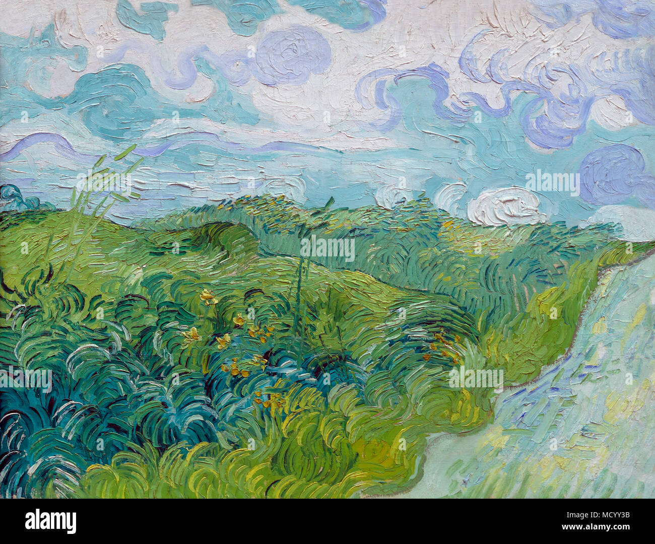 Grüne Weizenfelder, Auvers, Vincent van Gogh, 1890, Nationalgalerie ...
