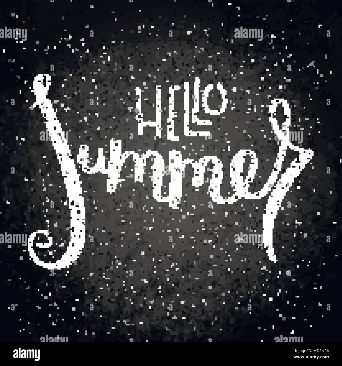 Hallo Sommer. Handschriftliche Kalligraphie zitat Karte oder Poster ...