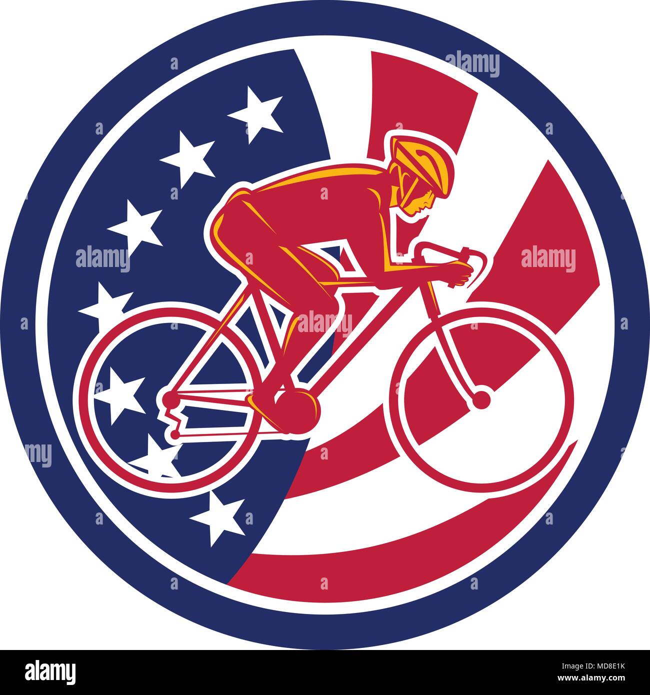 Amerikanischer radfahrer Stock-Vektorgrafiken kaufen - Alamy