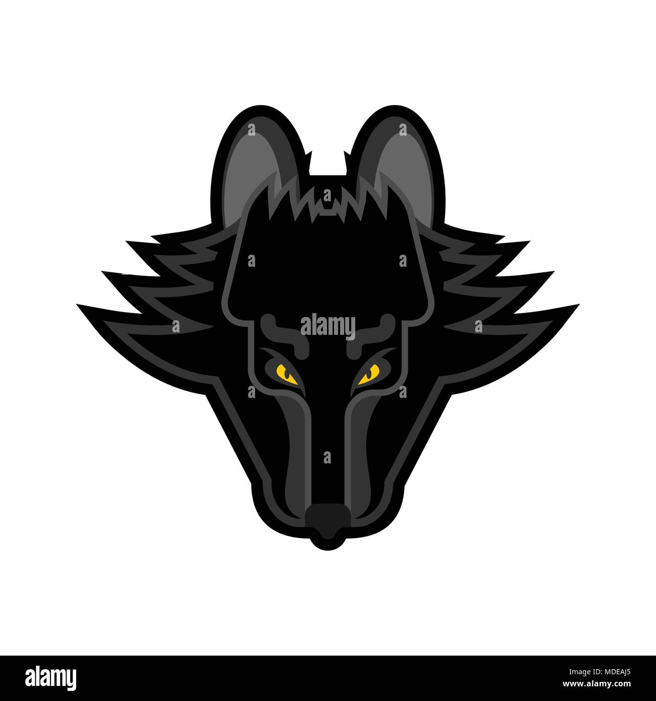 Wolf face animal outline Stock-Vektorgrafiken kaufen - Alamy