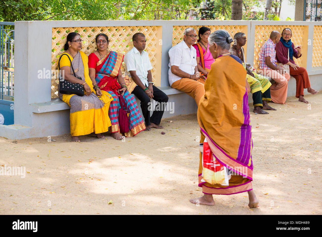 Ashram von Sri Ramana Maharshi, Tiruvannamalai, Tamil Nadu, Indien ...