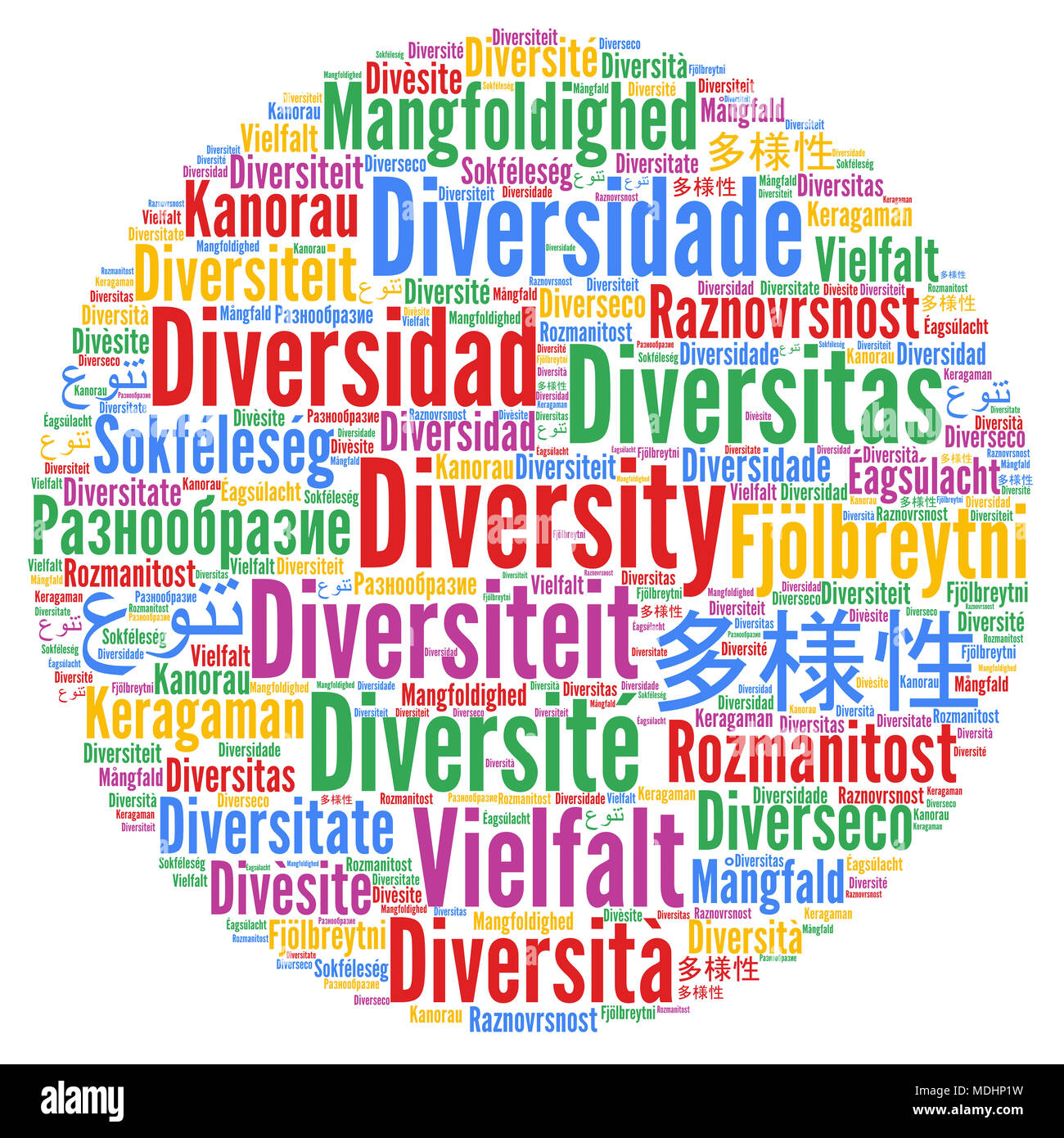 Vielfalt in verschiedenen Sprachen word Cloud Stockfotografie - Alamy