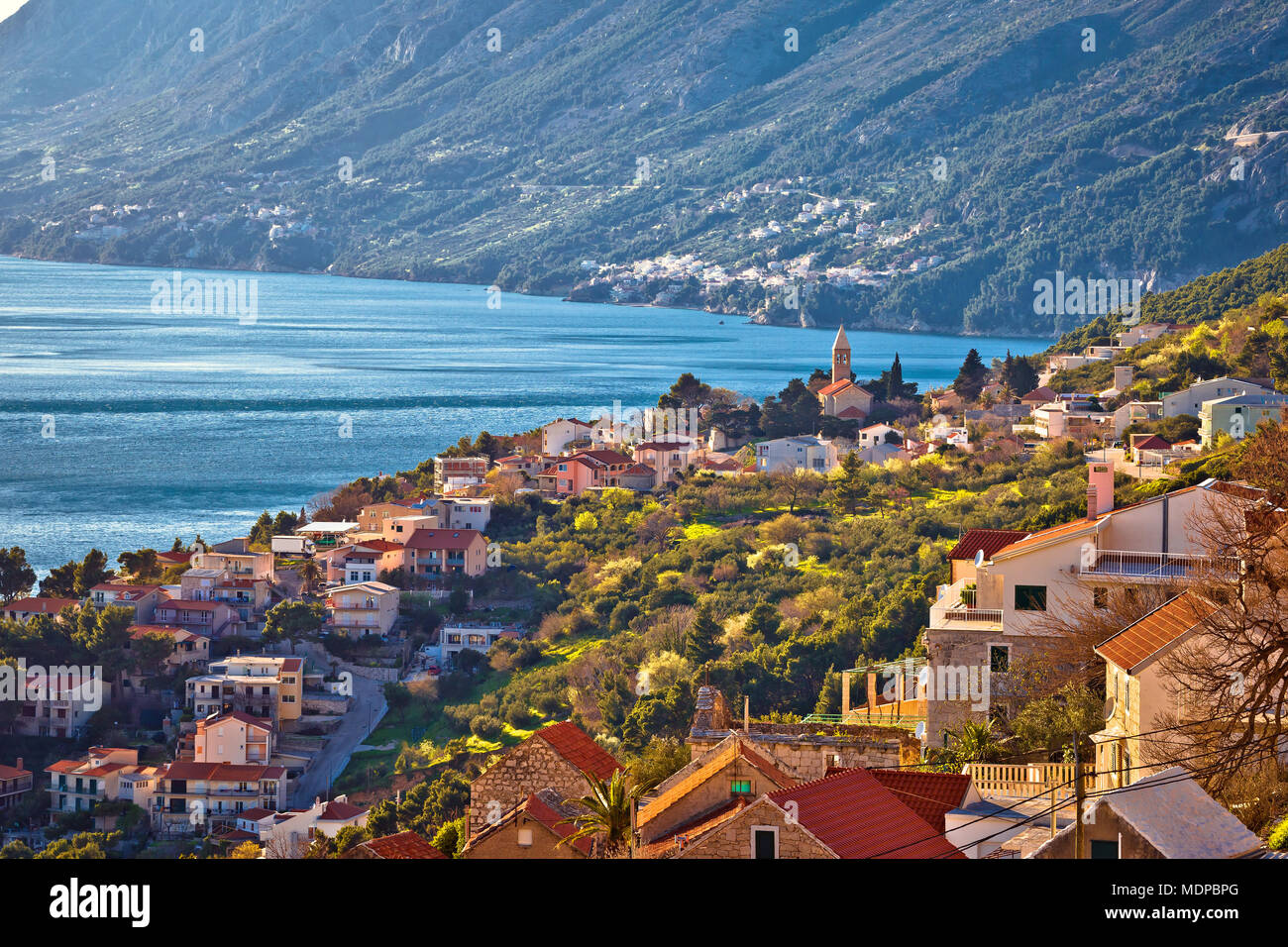 Makarska Riviera idyllische Dorf an der Küste, Kvarner Region von ...