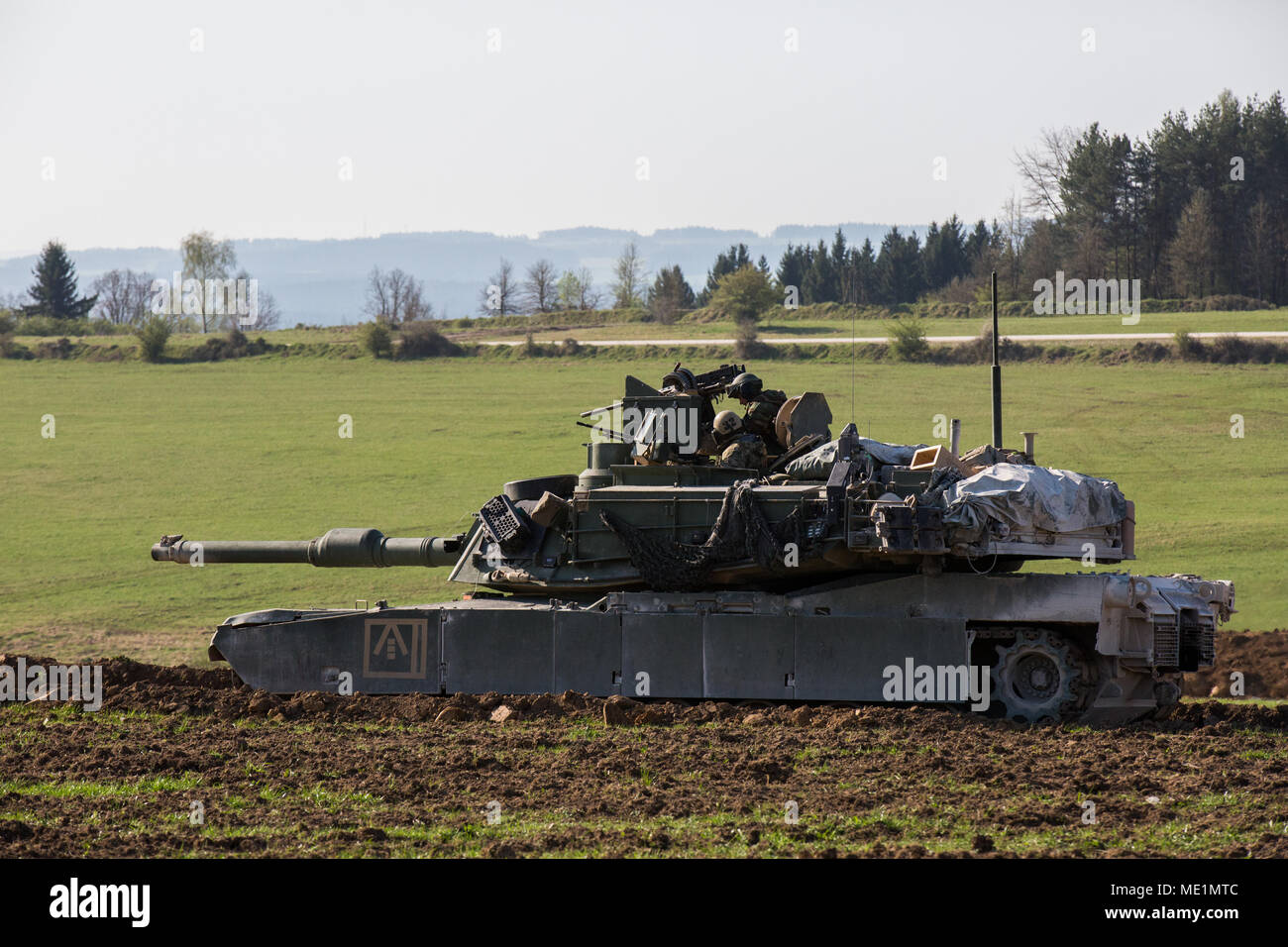 Us-Soldaten auf das erste Bataillon 63. Armor Regiment zugeordnet, 2 ...