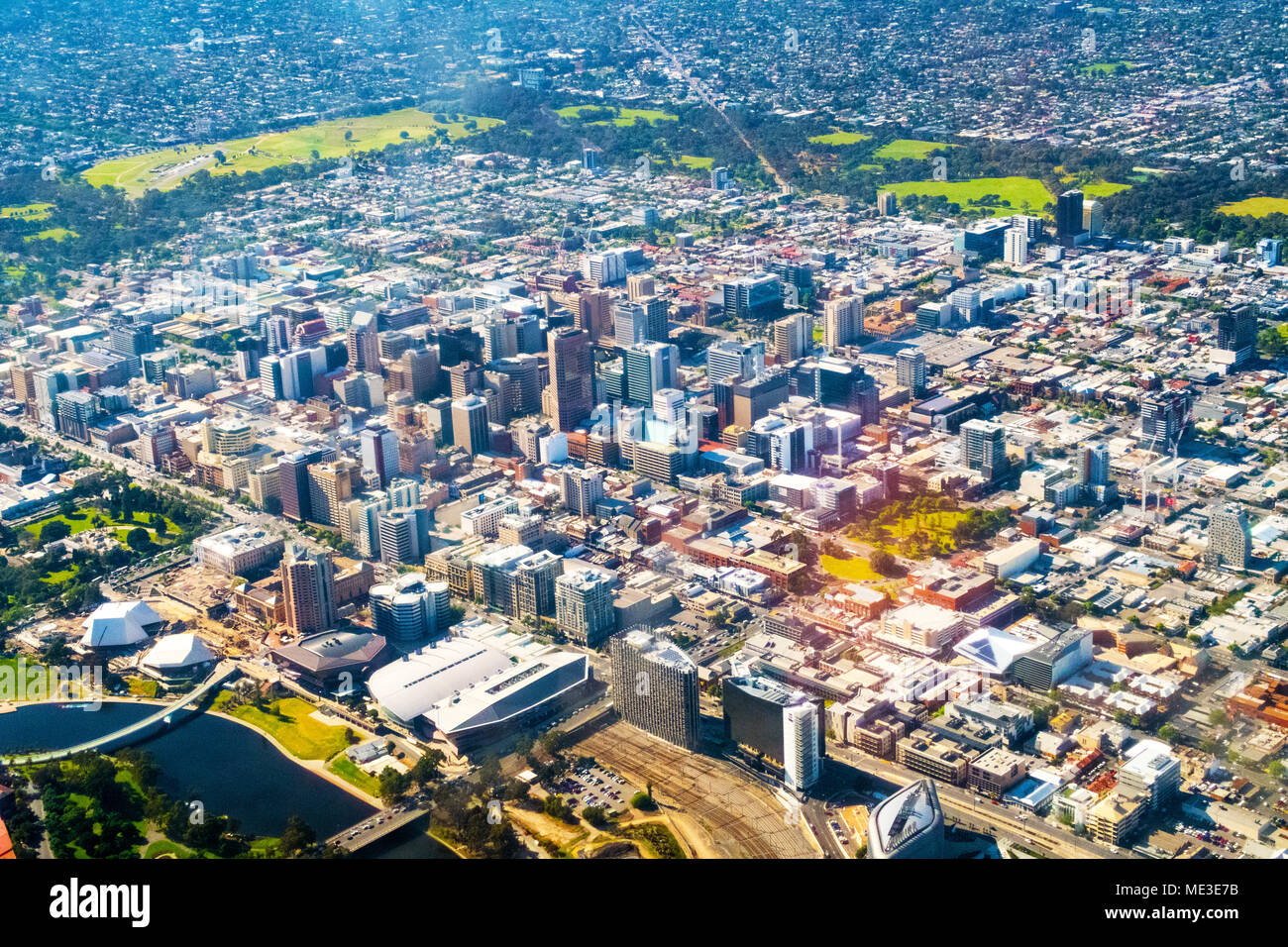 Luftaufnahme der Stadt Adelaide in Australien Stockfotografie - Alamy