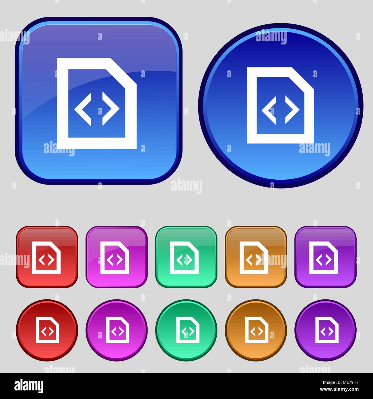 Programmierung code Symbol unterzeichnen. Ein Set von 12 Vintage ...