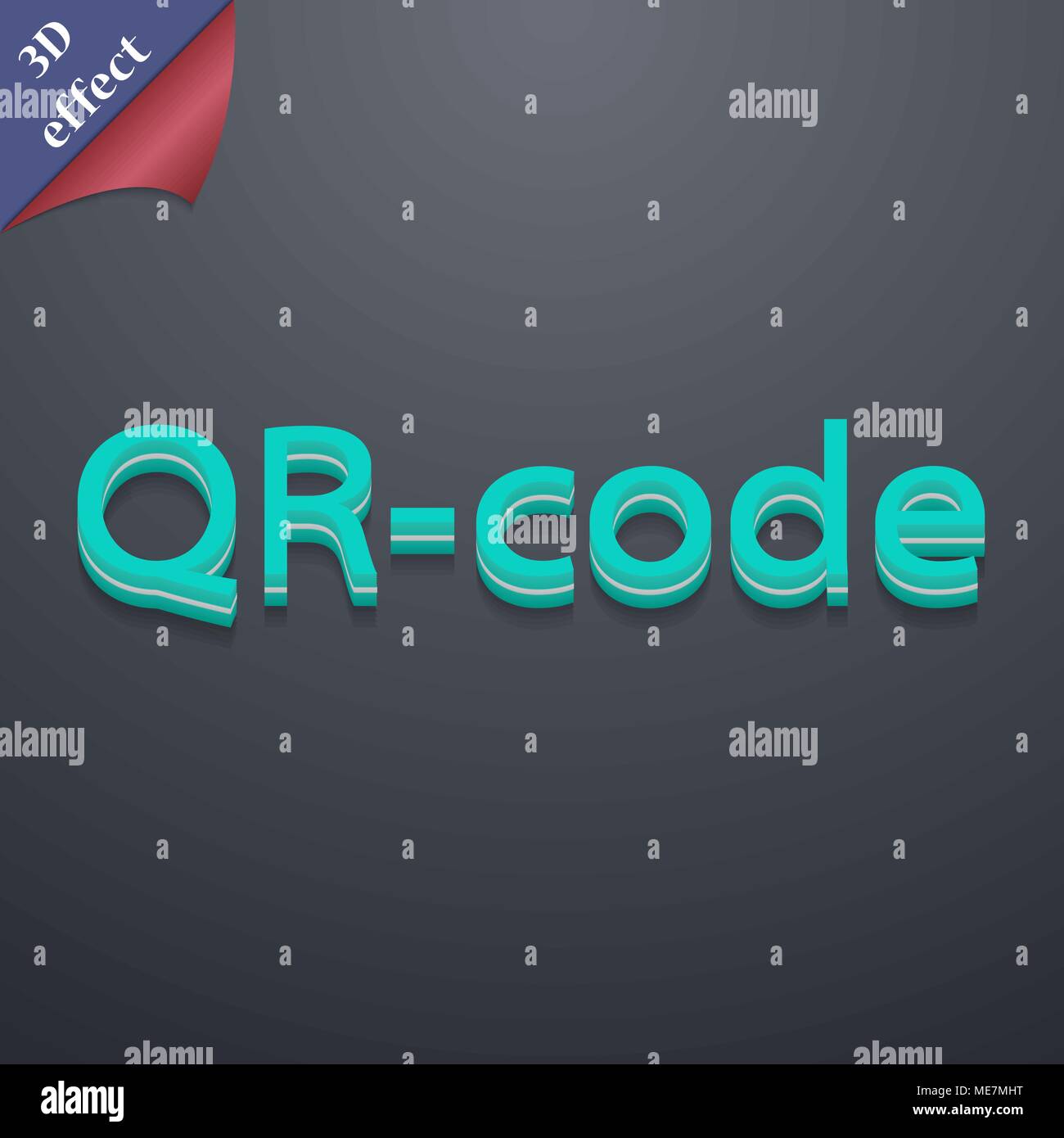 Qr-Code Symbol. 3D-Stil. Schickes, modernes Design mit Platz für Ihren ...
