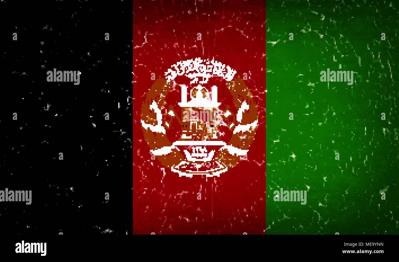 Flaggen von Afghanistan mit zerbrochenen Glas Textur. Vector ...