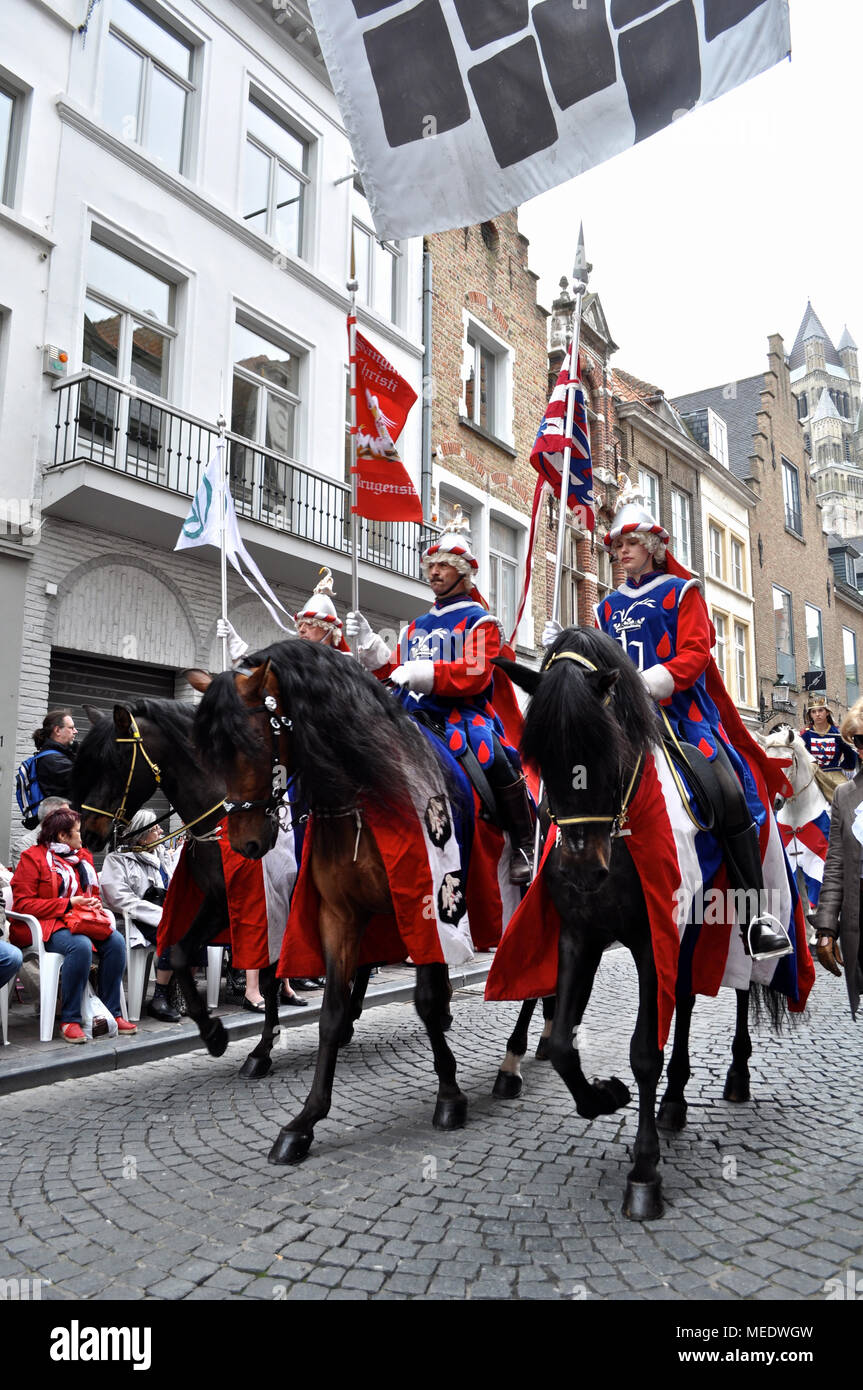Brügge, Belgien. Die Prozession der Heiligen Blut (Heilig ...