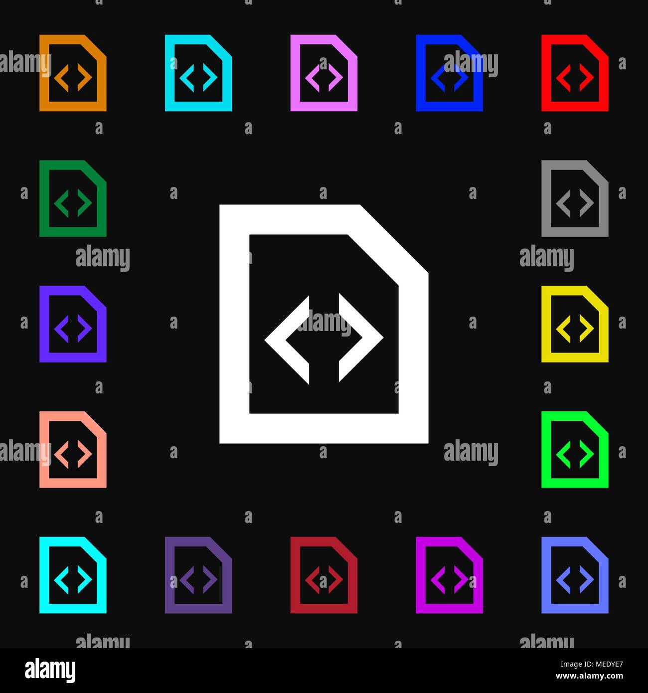 Programmierung code Symbol unterzeichnen. Vielen bunten Symbole für Ihr ...