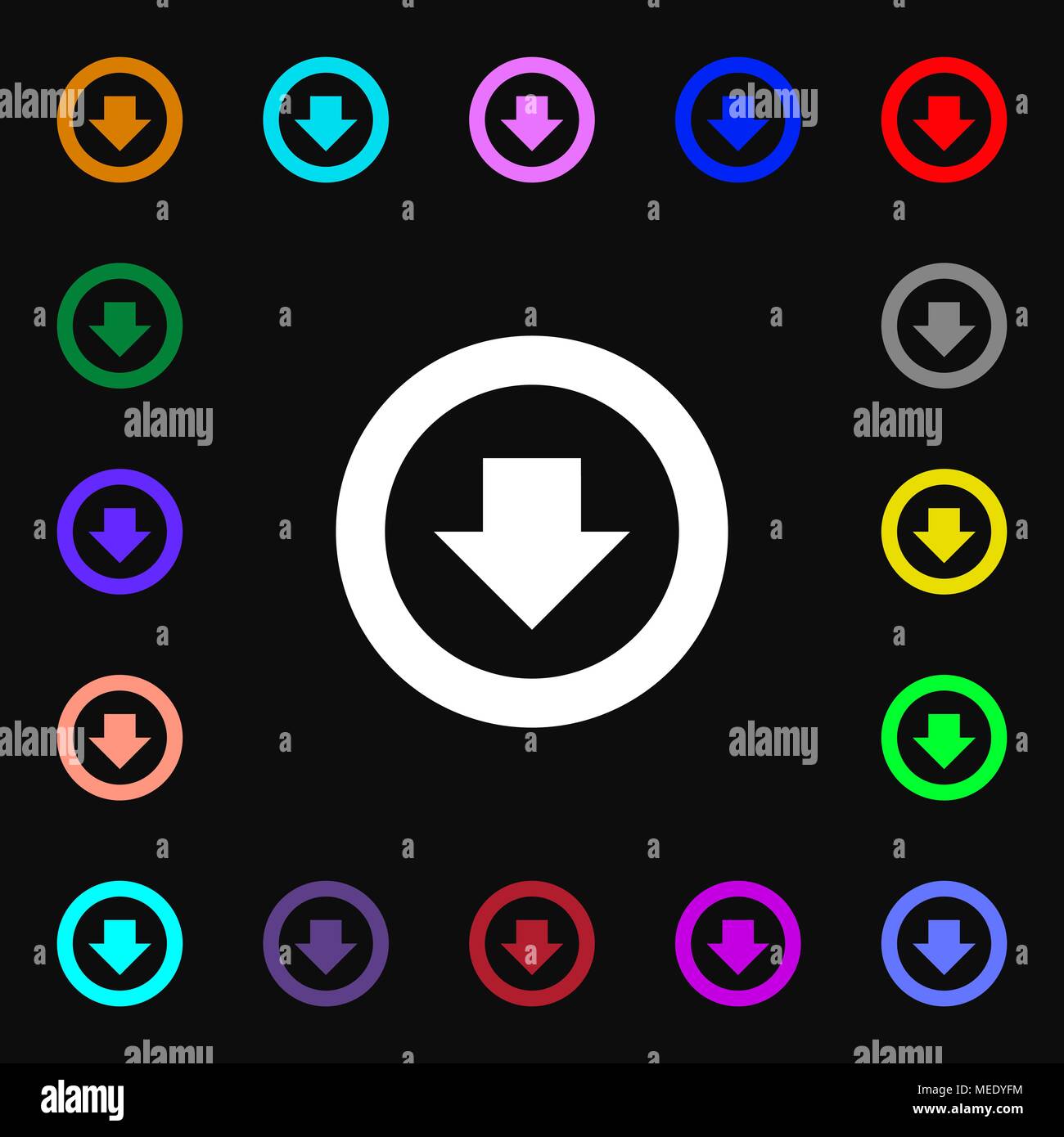 Pfeil abwärts, Download, Load, Backup Symbol unterzeichnen. Vielen ...