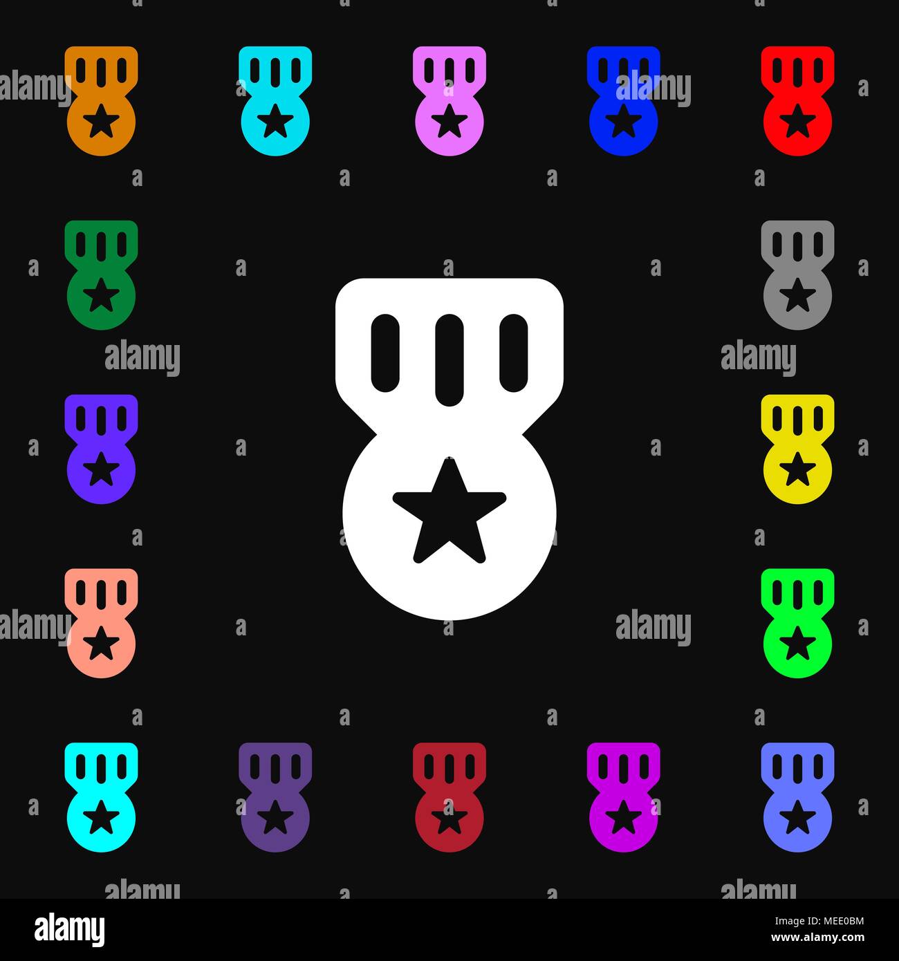 Auszeichnung, eine Medaille der Ehre Symbol unterzeichnen. Vielen ...