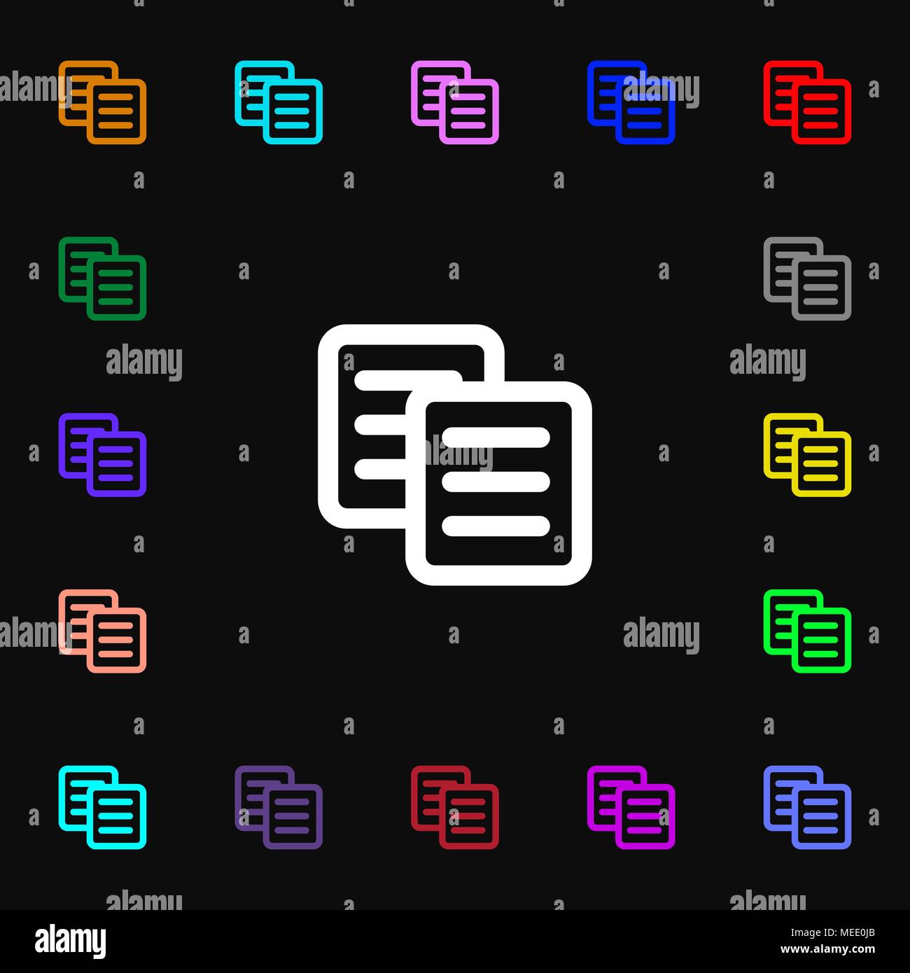 Symbol "Kopieren" unterzeichnen. Vielen bunten Symbole für Ihr Design ...