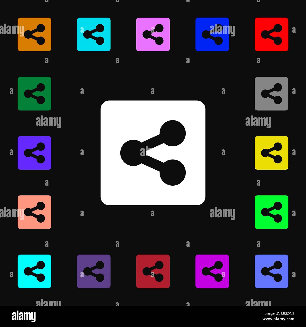 Symbol "Freigeben" unterzeichnen. Vielen bunten Symbole für Ihr Design ...