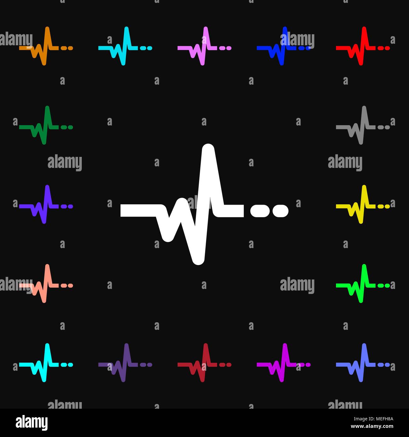 Puls Symbol unterzeichnen. Vielen bunten Symbole für Ihr Design. Vector ...