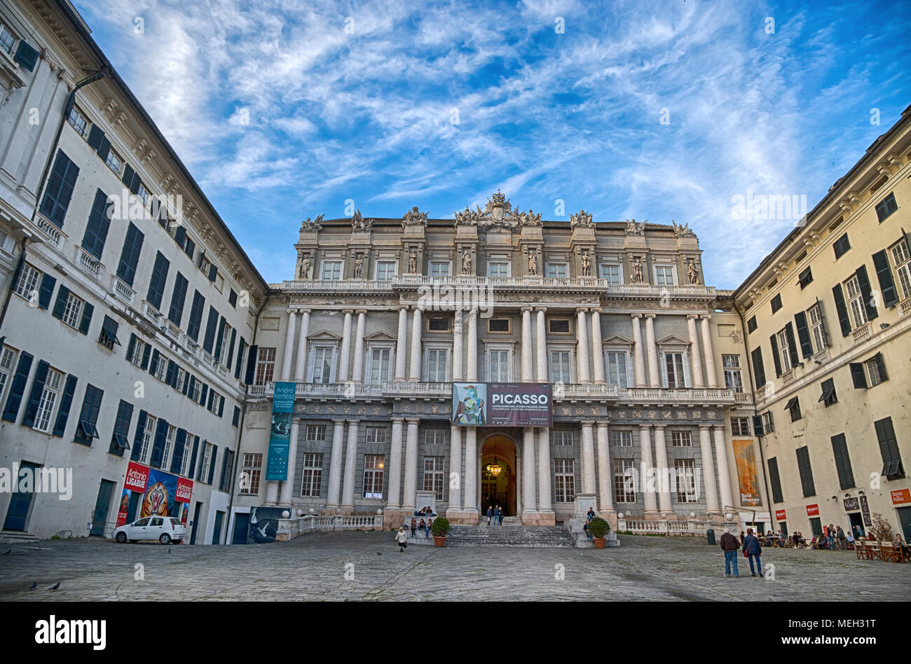 Genua (Genova), Italien, 16. April 2018 - Ansicht des Palazzo Ducale in ...