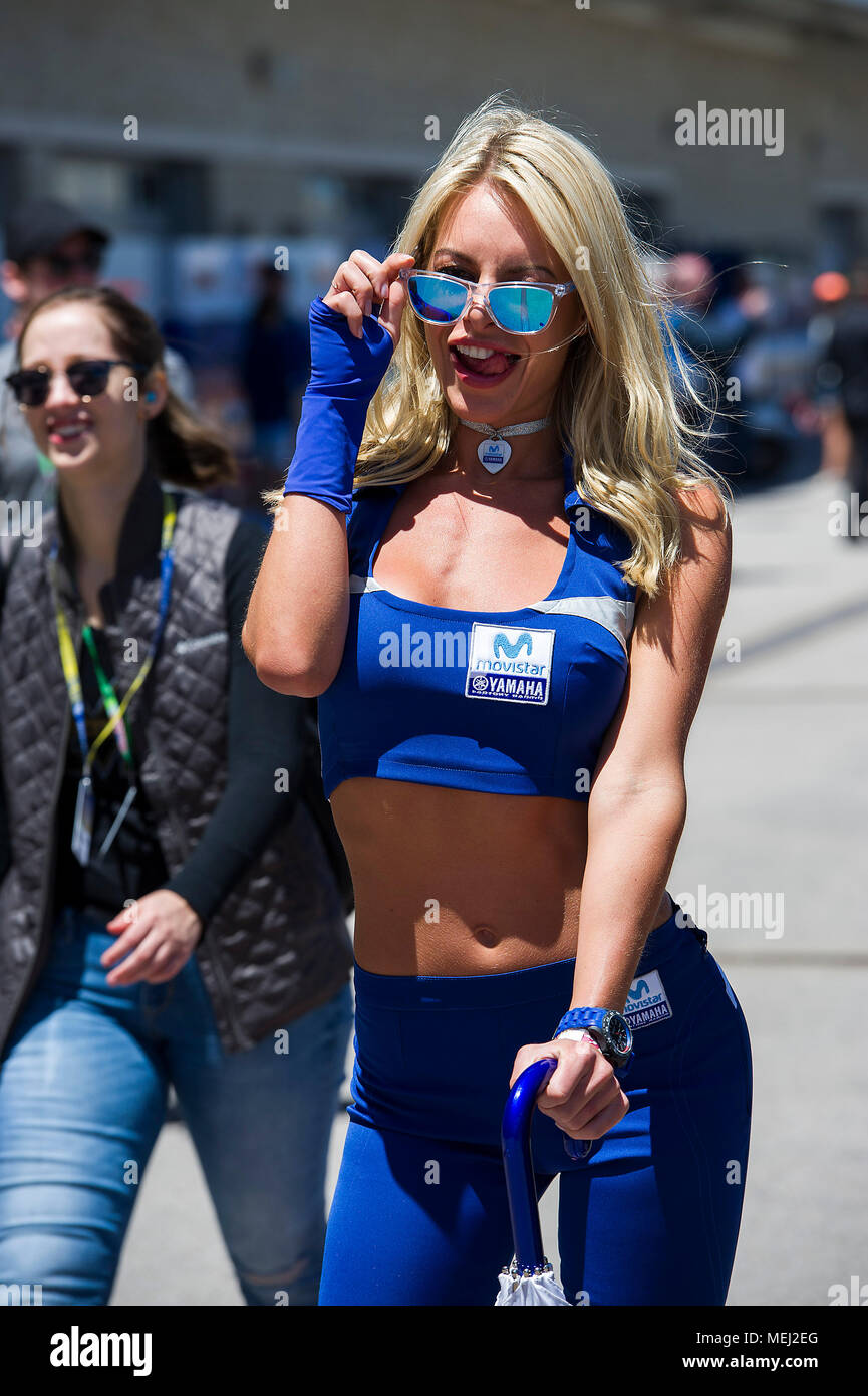 April 22, 2018: Paddock Girls in Aktion beim Red Bull Grand Prix in ...