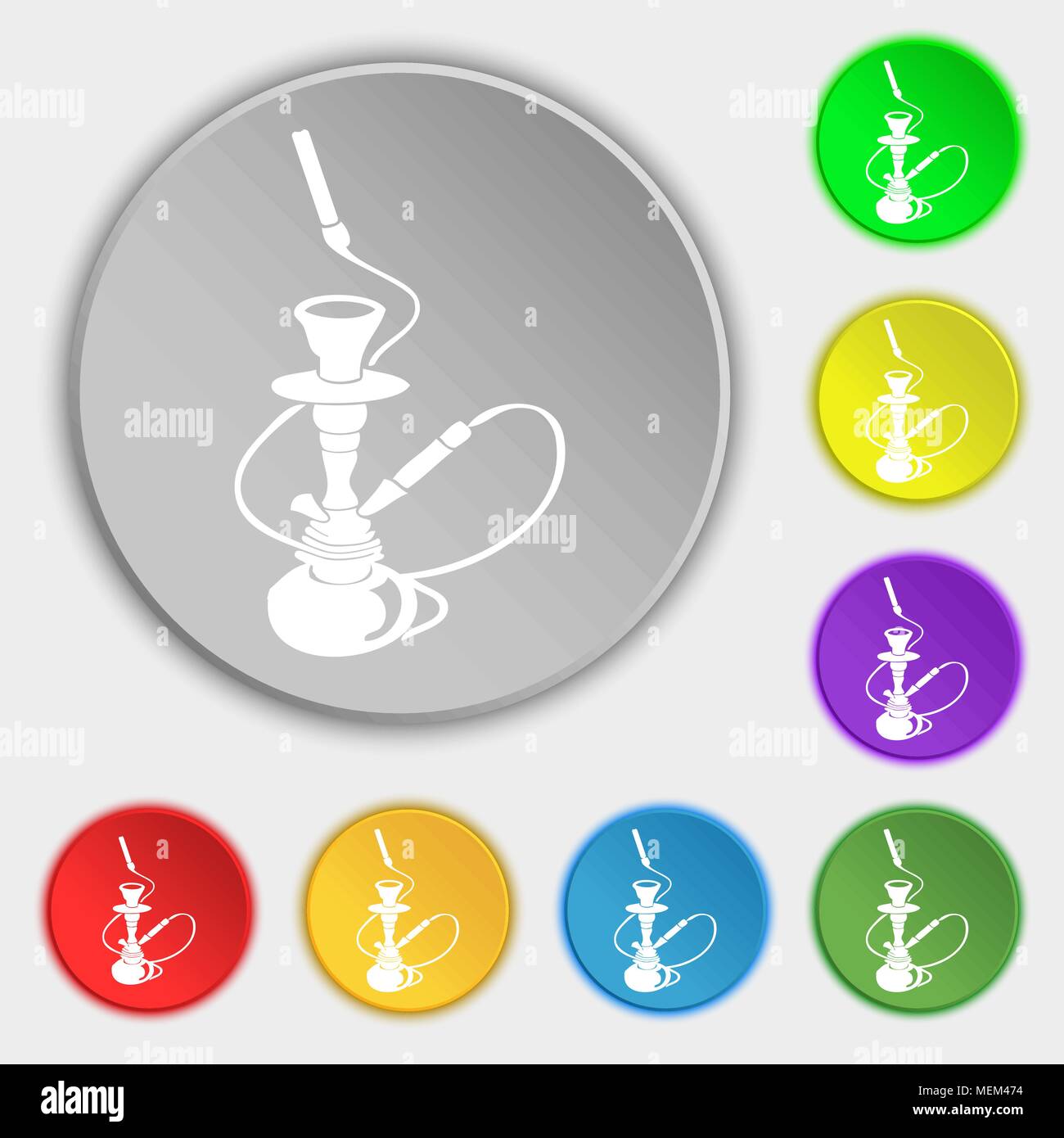 Shisha Symbol unterzeichnen. Symbol auf acht Tasten. Vector ...
