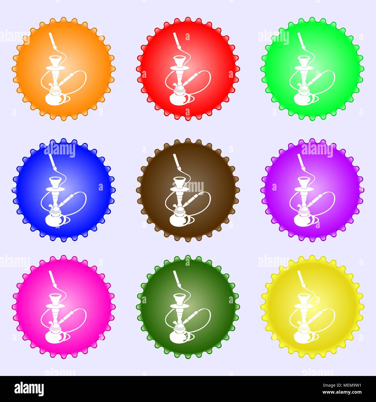 Shisha Symbol unterzeichnen. Große bunte, vielfältige, hochwertige ...