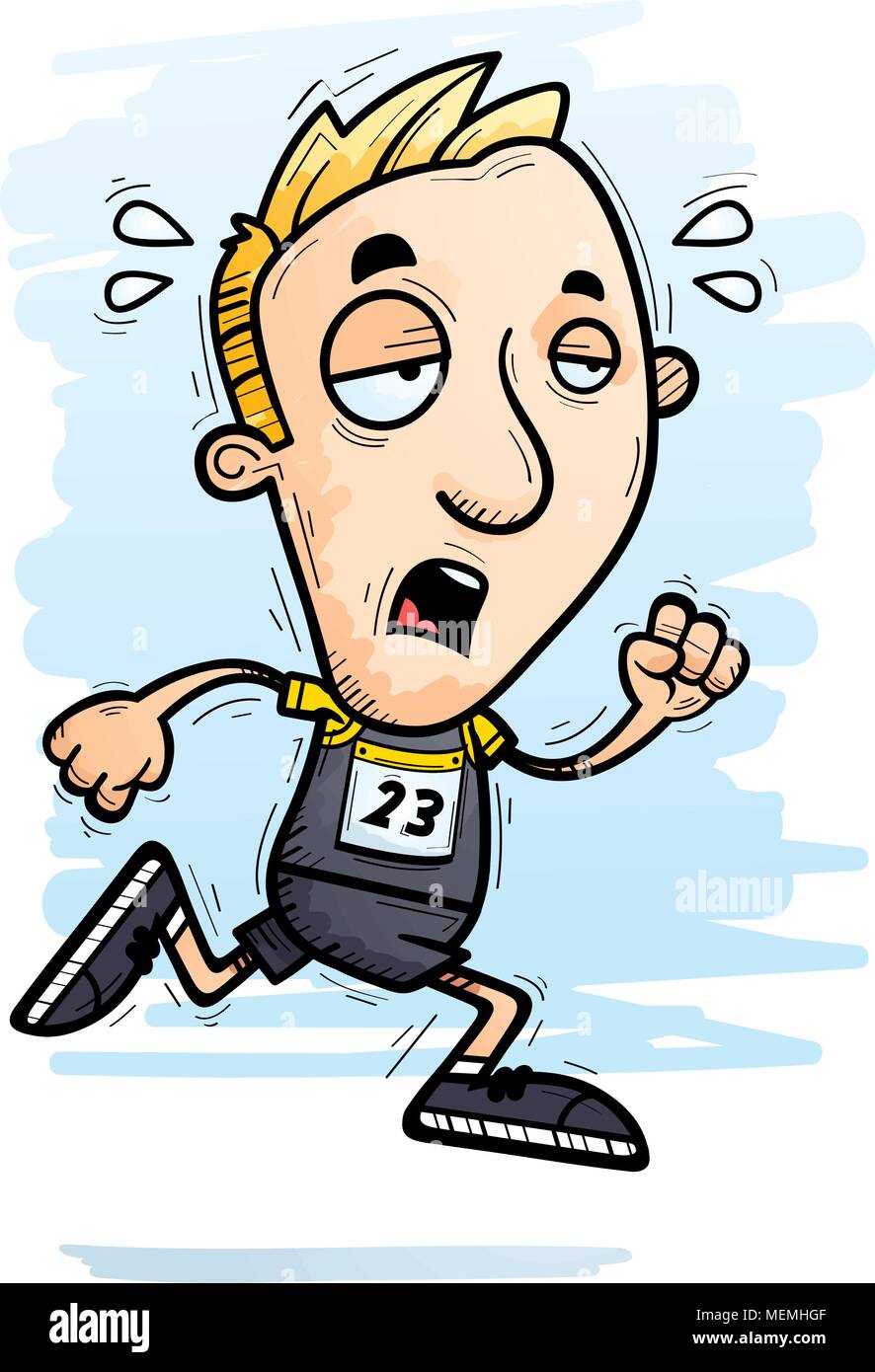 Cartoon Man Loopt Weg