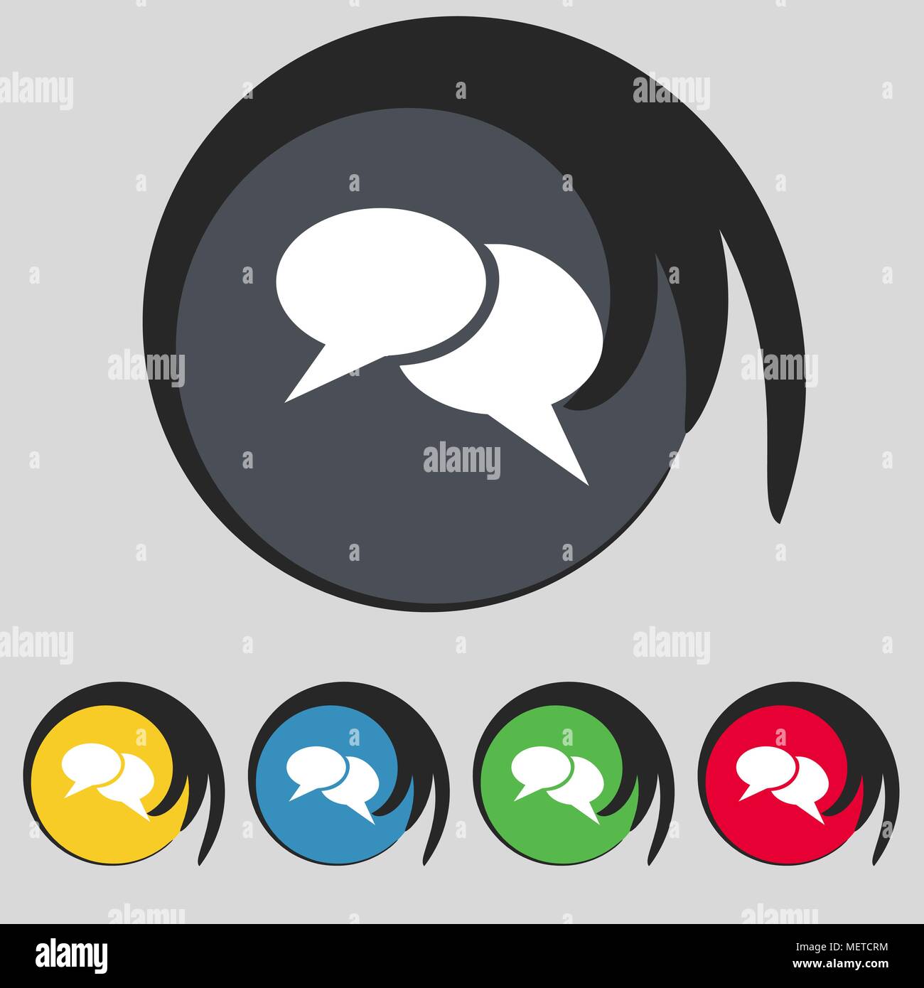 Sprechblase Symbole. Denke cloud Symbole. Bunten Tasten. Vector ...